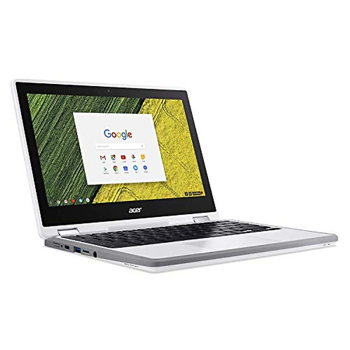 Acer Chromebook Spin 11 Convertible Laptop, Celeron N3350, 11.6 Inches HD Touch, 4GB DDR4, 32GB Storage, Wacom EMR Pen, Pearl White, CP511-1HN-C7Q1