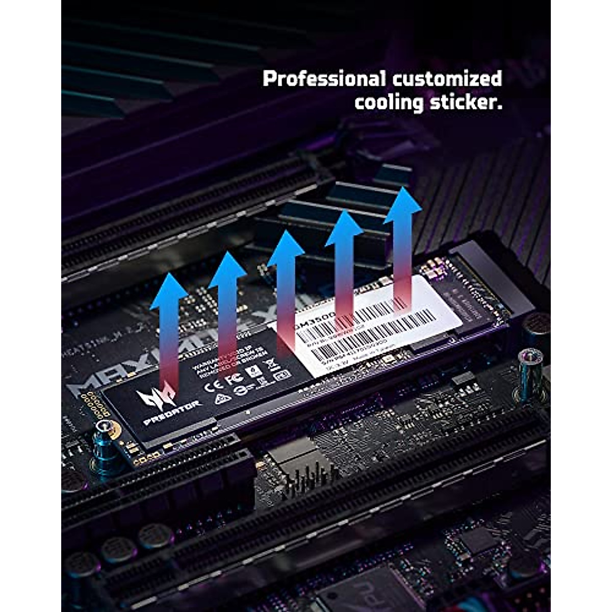 acer Predator GM3500 512GB NVMe SSD - M.2 PCIe Gen3 (8 Gb/s) x 4 Interface Internal Solid State Hard Drive with DDR4 DRAM Cache Up to 3400 MB/s - BL.9BWWR.101