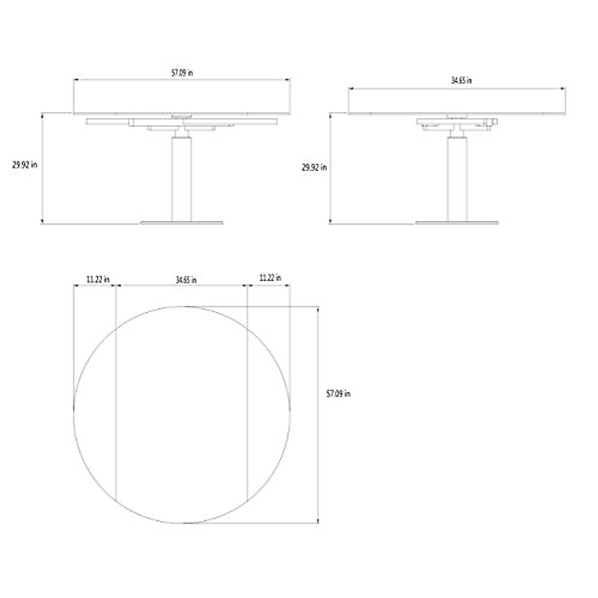 MILAN DT-CRM Talia White Glass Round Dining Table