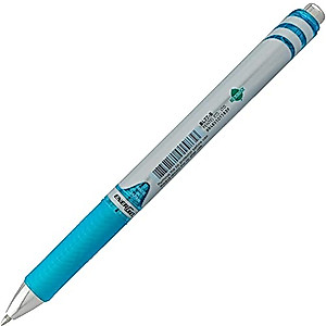 Pentel EnerGel 0.7 mm Liquid Gel Ink Pens - Pack of 5 Sky Blue Deluxe RTX Energel Pens with 3 Refills