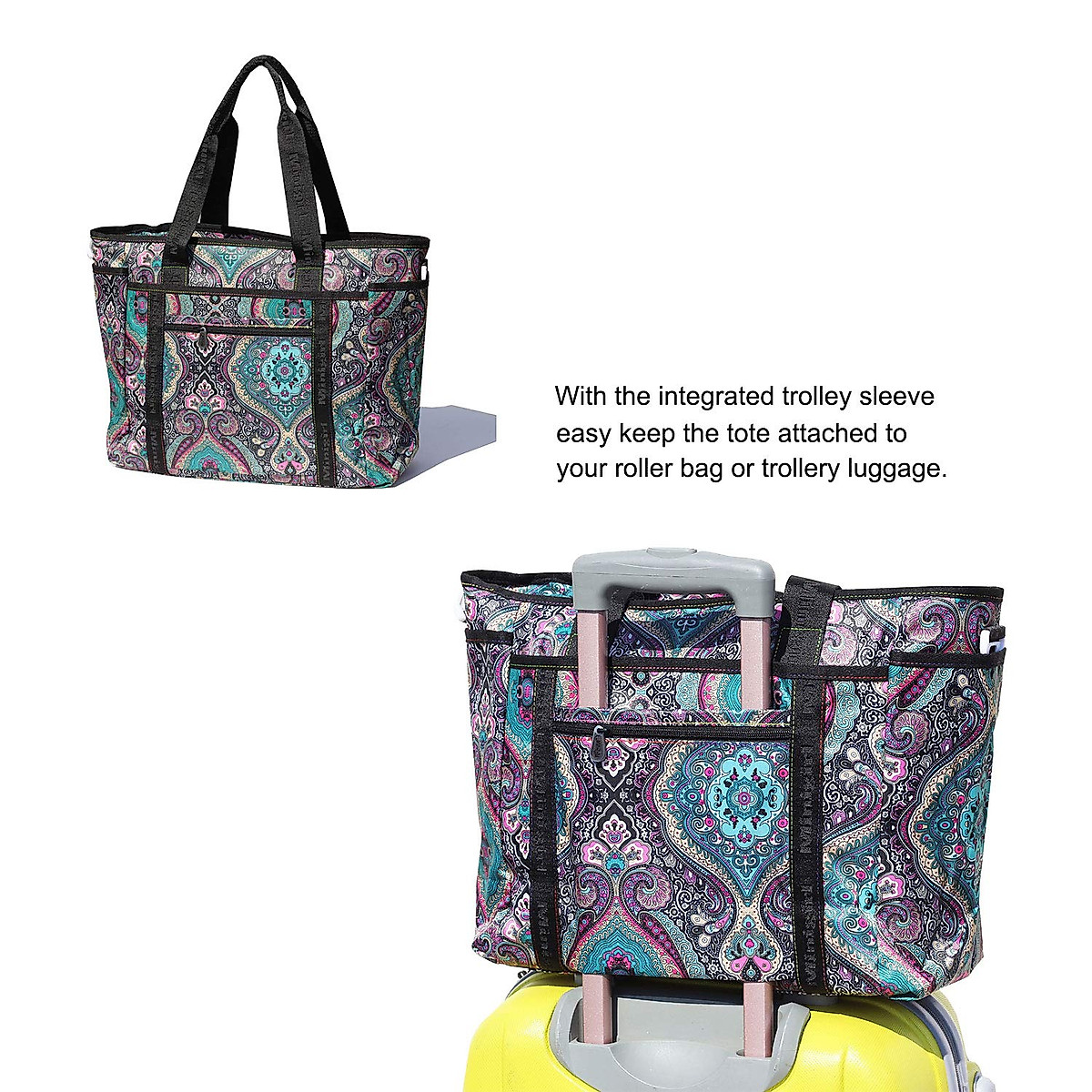 Women Weekender Overnight Travel Shoulder Bag Overnight Carry-on Duffel Gym Tote Luggage