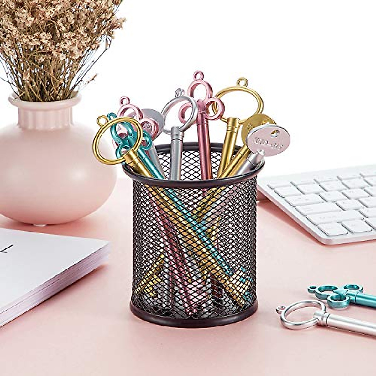 Key Shape Pen Vintage Key Gel Ink Pens Cute Novelty Pens Black Fine Point Pen for Office Stationary School Supplies(36 Pieces)