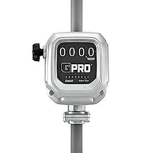 GPRO - QM40 Mechanical Fuel Meter in Gallons, 2-40 GPM, 1" NPT Quick Fit Modular Flanges, 4-Digit Display, Extreme Accuracy (139000-01)