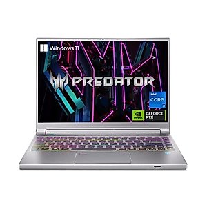 Acer Predator Triton 14 Gaming/Creator Laptop | 13th Gen Intel i7-13700H | NVIDIA GeForce RTX 4070 | 14" Mini LED 250Hz G-SYNC Display | 16GB LPDDR5 | 1TB PCIe Gen4 SSD |WiFi 6E | PT14-51-7979, Silver