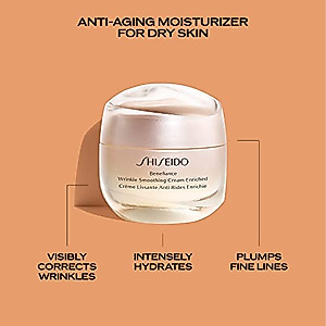 Shiseido Benefiance Wrinkle Smoothing Cream Enriched - 50 mL - Anti-Aging Moisturizer for Dry to Very Dry Skin - Visibly Corrects Wrinkles & Intensely Hydrates - Non-Comedogenic