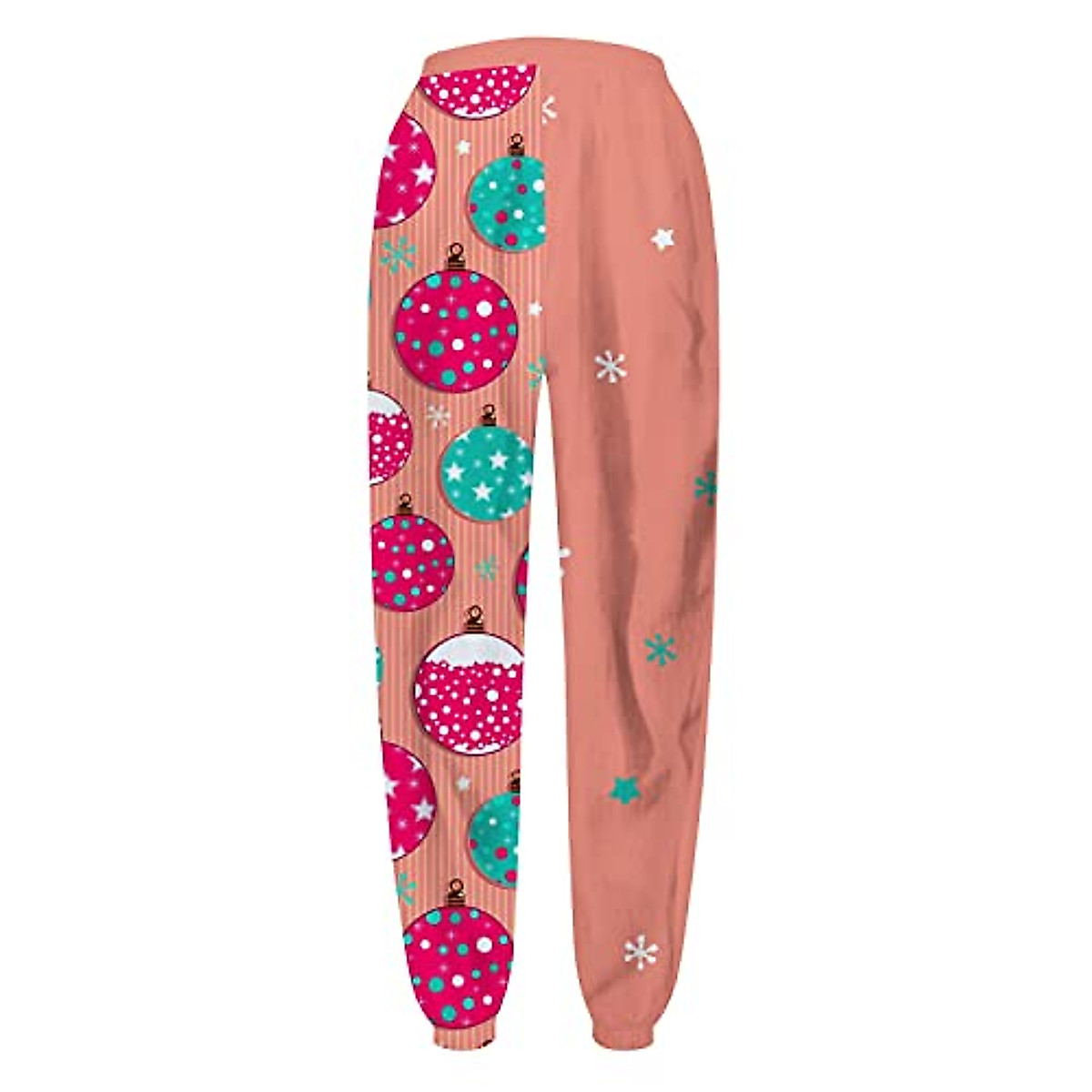 Straight Leg Sweatpants,Womens Sweatpants with Pockets Christmas Print Drawstring Workout Active Joggers Merry Christmas Print Wide Leg Pajama Pants Reindeer Print Hot Pink XL