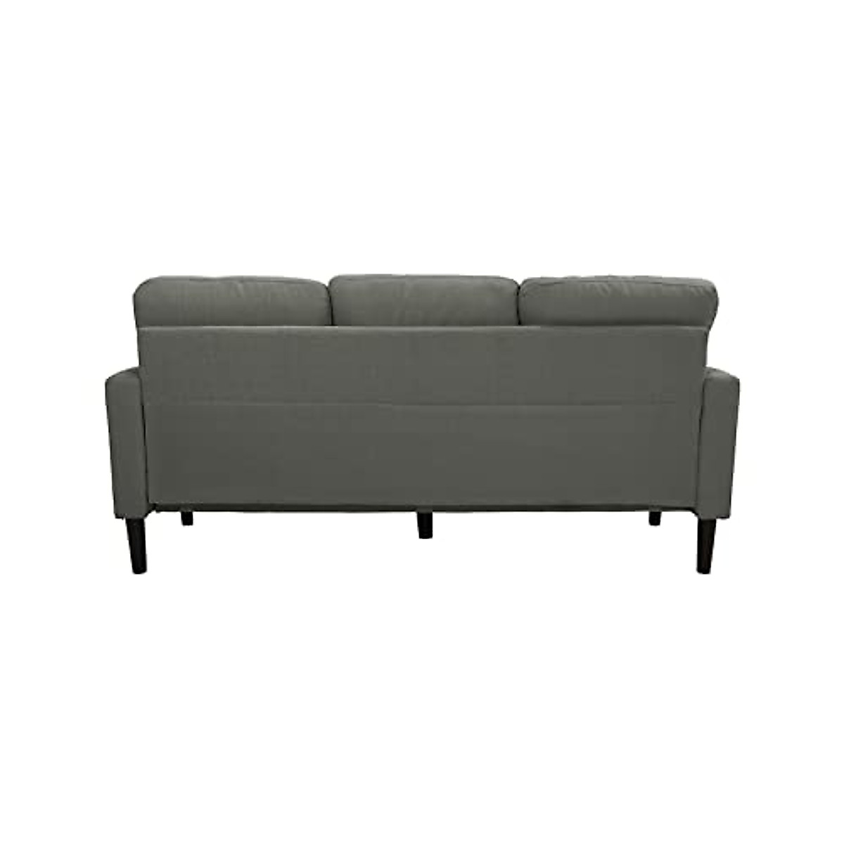 Moselota 72" SECTIONAL Sofa Left Hand Facing with 2 Pillows Dark Grey Fabric