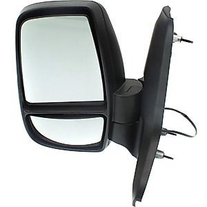 Kool-Vue FD335EL Power Mirror compatible with Ford Transit Van 15-17 Left Side Manual Folding Non-Heated Medium/High Roof Textured Black