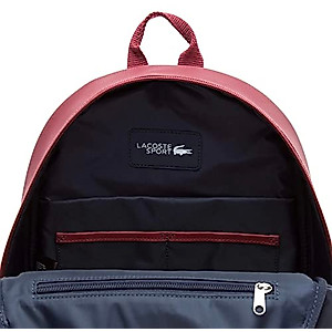 Lacoste Men's Ultimum Logo Petit Piqué Backpack, Burgundy