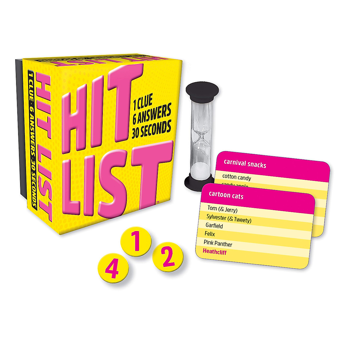 Gamewright - Hit List - 1 Clue, 6 Answers, 30 Seconds, Yellow