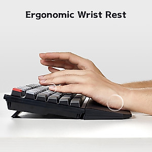 Hexgears PowerBlade X5 Wireless Mechanical Gaming Keyboard, Pudding PBT Keycaps, Full Size 108-Key, Kailh Box Switches, N-Key Rollover, Anti-Ghosting, White Backlight, Wrist Rest, 2.4GHz Wireless