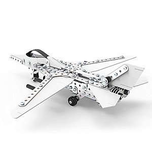 Steel World Assembled Fighter Toy Model Metal Building Block Set Construction Toys for Children and Adults