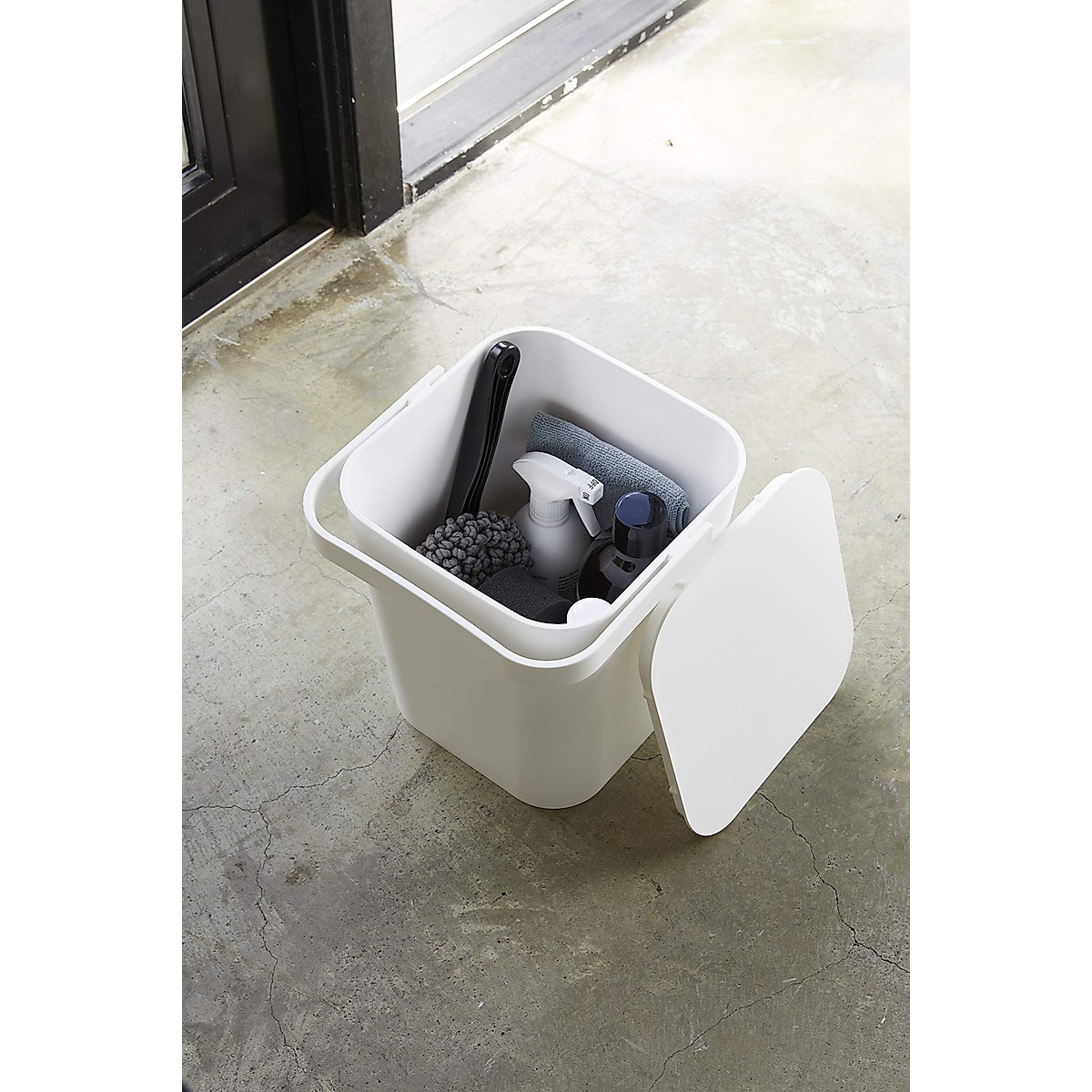 YAMAZAKI home Tower Storage Bin White