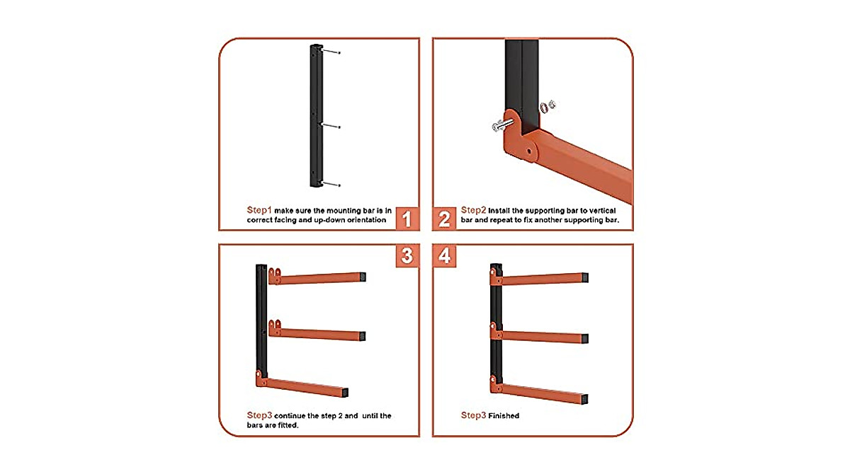 TORACK Lumber Storage Rack - Heavy-Duty Wall Organizer