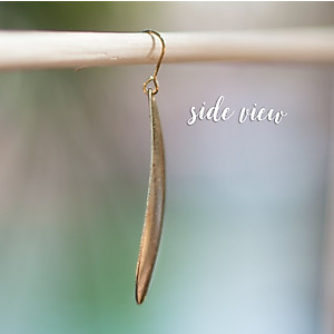 SPUNKYsoul Brushed Gold and Silver Teardrop Earring (Gold)