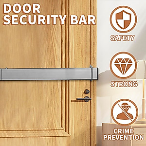 Door Security Bar Barricade Brackets Kit Set Door Stopper Home Defense Security Devices for Front Door