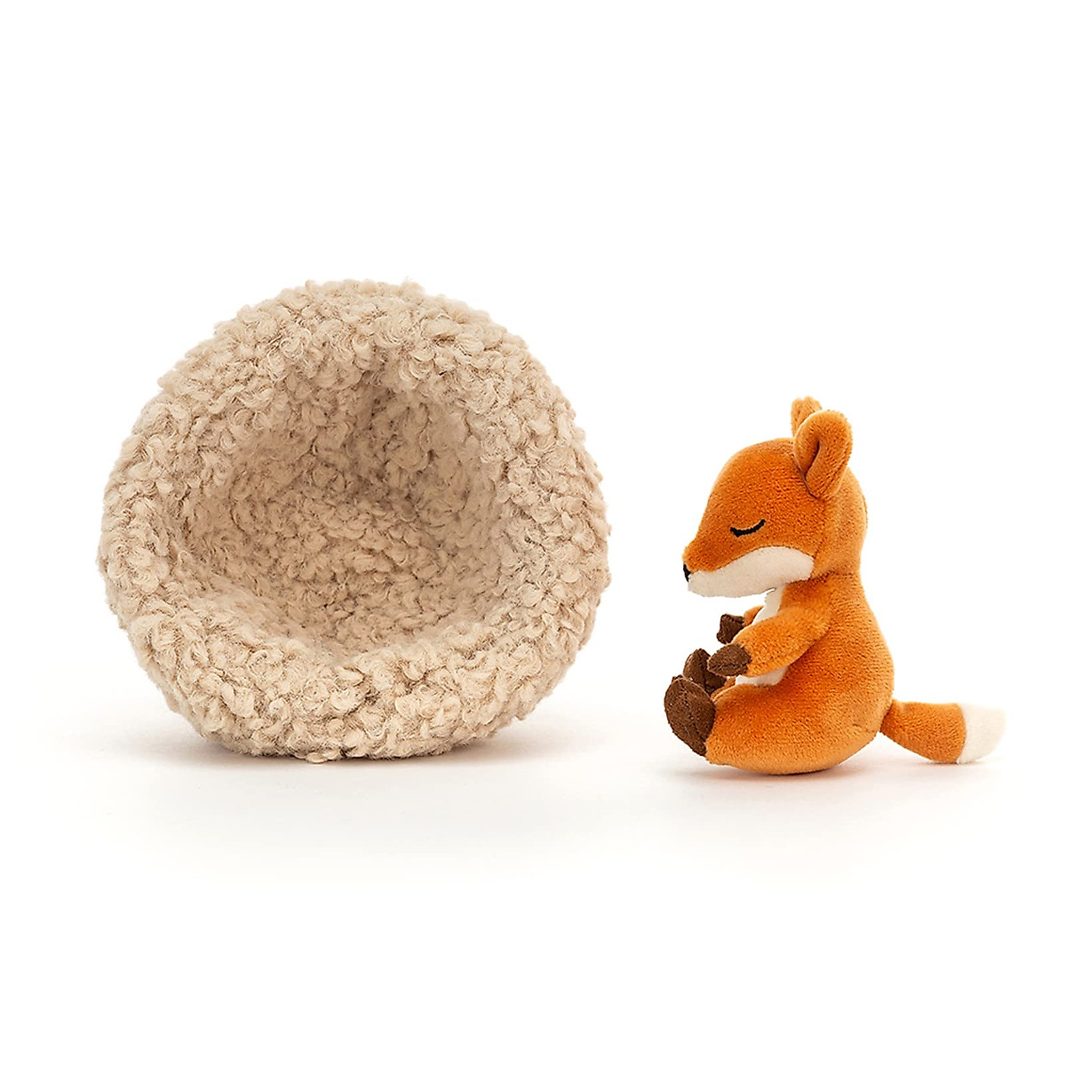 Jellycat Hibernating Fox Stuffed Animal, 5 inches | Woodland Plush Toy | Classic Children's Gift