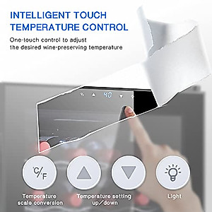 STAIGIS Wine Cooler Refrigerator Freestanding, Mini Wine Fridge 24 Bottle w/Digital Control, Countertop Mini Fridge for Red & White, Glass Door