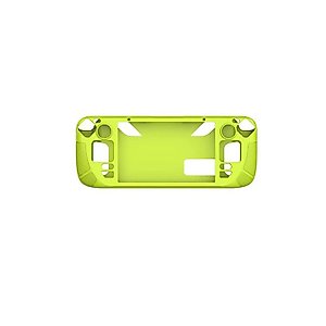 Protective Case for Steam Deck,Silicone Cover Skin Shell with Kickstand for Game Console,Game Host Protector Accessories,Shock Absorption and Scratch Resistant Design (Yellow)