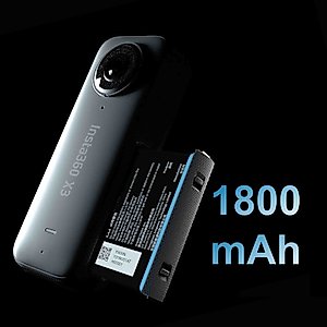 Insta360 X3 - Waterproof 360 Action Camera Bundle Includes Extra Battery, Charger, Invisible Selfie Stick, Lens Guard& 256GB Memory Card