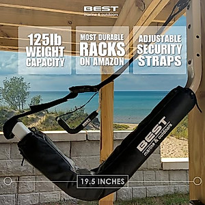 Best Marine and Outdoors Kayak Storage Rack, 2 Premium Wall Mount Racks for Kayaks & SUP Paddle Boards, 125lb Weight Capacity, Indoor Outdoor Paddleboard & Kayaking Accessories
