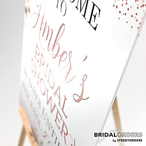 Rose Gold Bridal Shower Sign - Custom Bridal Shower Welcome Sign - Personalized Bridal Shower Backdrop - Floral Bridal Shower Banner