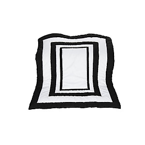 Baby Doll Bedding Modern Hotel Style Crib Comforter, Black