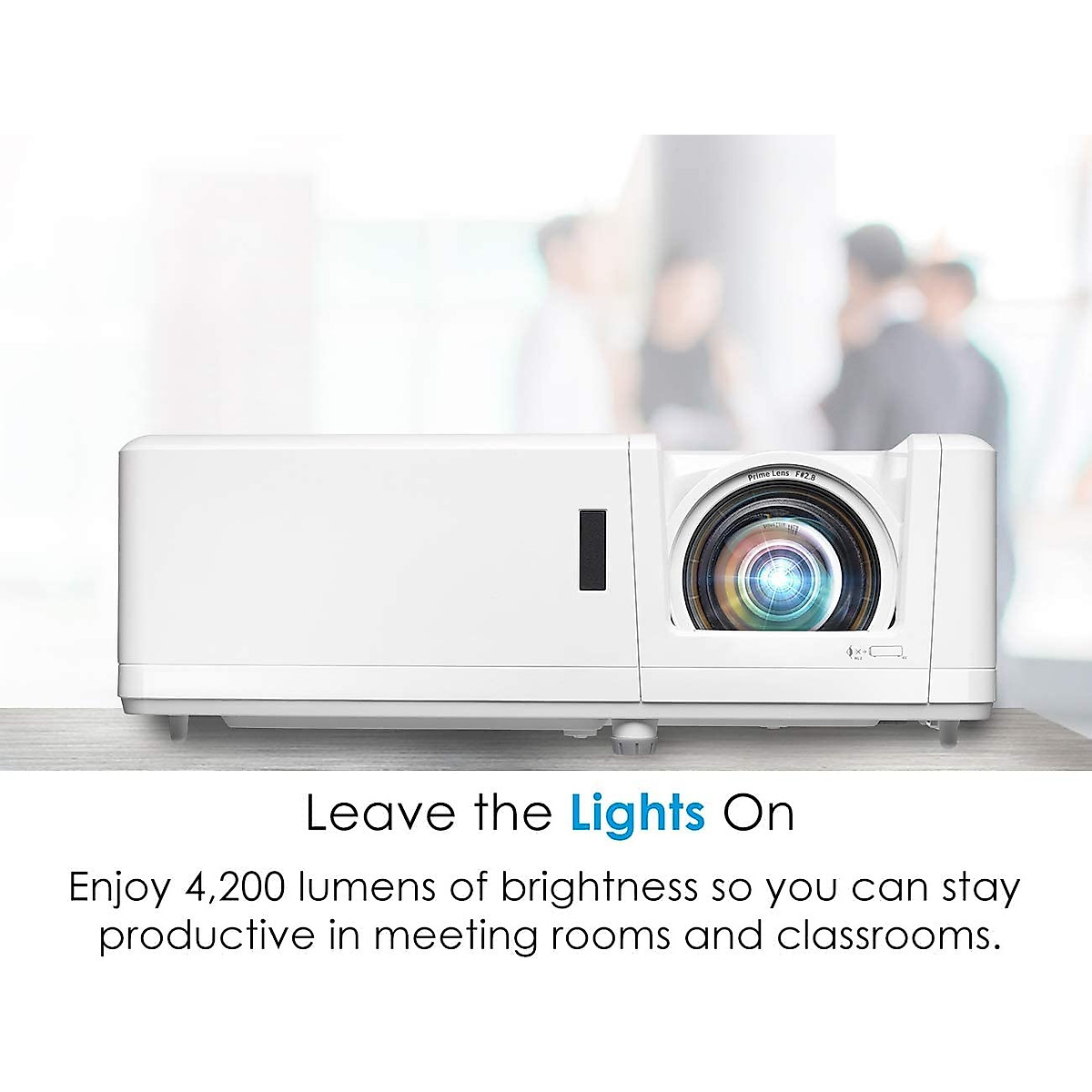 Optoma ZH406STx Short Throw Full HD Professional Laser Projector | DuraCore Laser Technology | High Bright 4,200 Lumens | 4K HDR Input | Four Corner Image Adjustment | Network Compatible