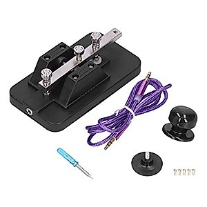 BTER Morse Code Telegraph Key, Professional Morse Code CW Telegraph Straight Key with Buzzer & Voice Prompts, Morse Code Experiment Kit for Physical Teaching, Morse Code Communication