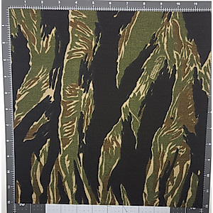 Dangerfield Arms TackGear Wrap 12"x12" Cordura Camouflage Adhesive Wrap 500 Denier Adhesive Back (Vietnam Tiger Stripe)