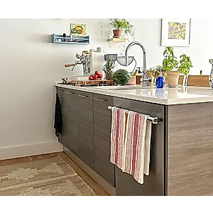 Red Hand Towels, Linen Kitchen Towel, French Tea Towel 100% Pure Linen, Bar Towels, Red Dishtowels, French Towels, Red Striped Dish Towels, Linen Bar Towels, Set of 2 18 X 28, Grain Sack Towels