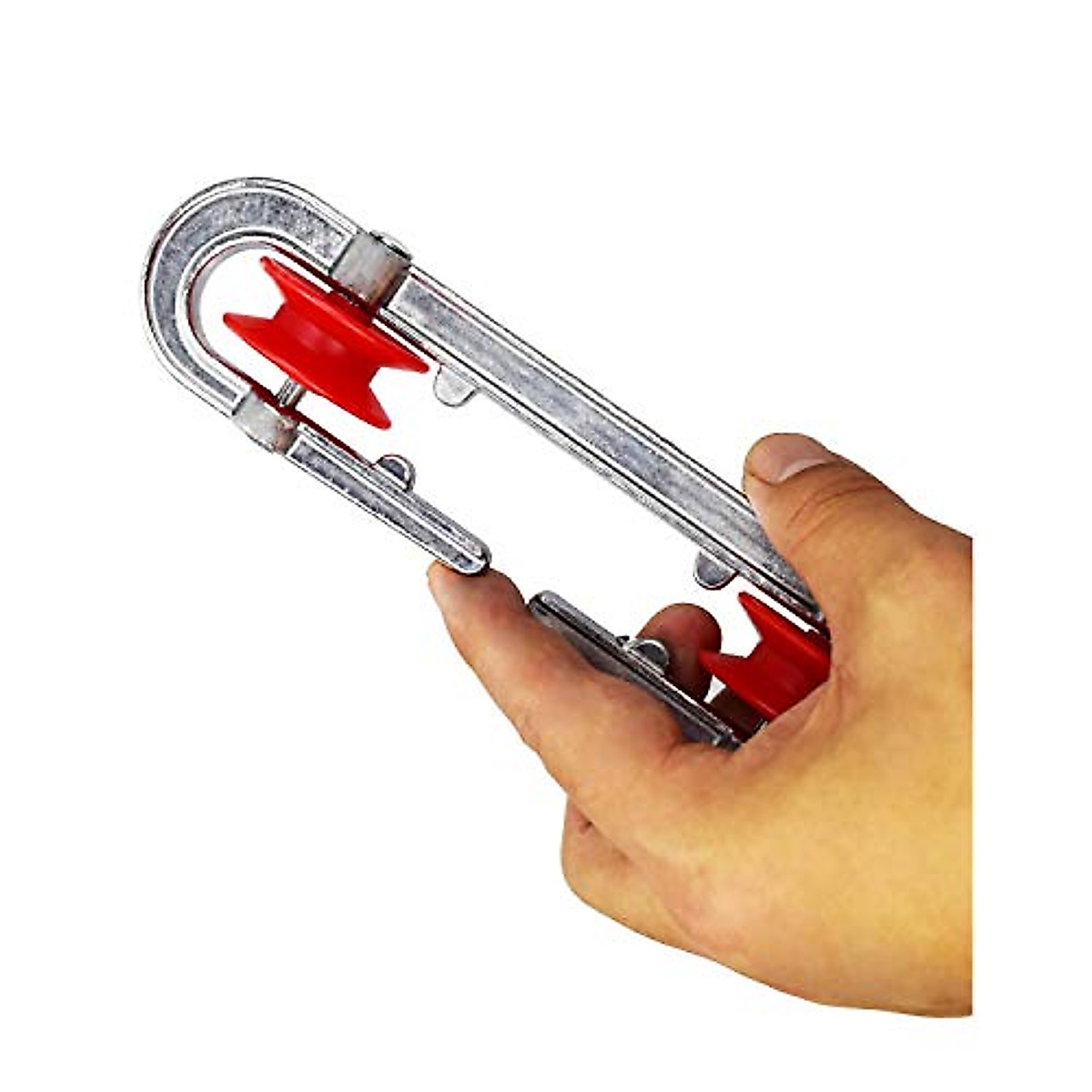 Motanar Plastic Aluminum Clothesline Separator Spreader Pulley for Long Clothesline and Heavy Loads (2, Silver)