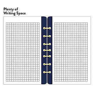 Simplified System by Emily Ley for AT-A-GLANCE, Undated Grid Notes Refill, 5-1/2" x 8-1/2", Desk Size, Loose-Leaf, 7 Ring (EL100G-013)