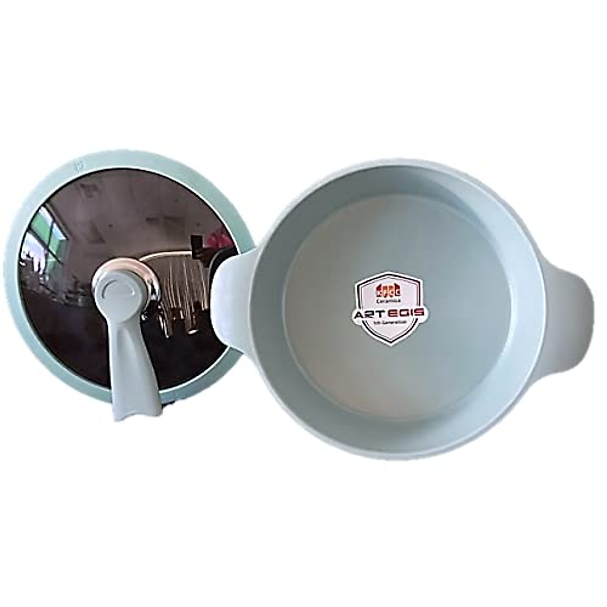 7 piece JADE COOK Set 9.5" Fry Pan, 11" Fry pan, 10" Round griddle, 11" Square grill pan 9.5" Casserole, 5.5" Milk Pot (KFCC Die Cast)