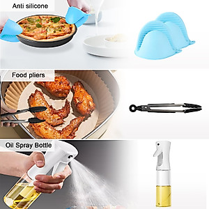 Yensong Air Fryer 5.8QT,Digital Touch Screen &Temperature Control,Non-stick Frying Basket,Free Recipes,Timer and Auto Shut off,1300W(Black)