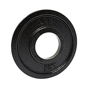 The Strength Co. 1.25LB Olympic Barbell Change Plate, Sold in Pairs, Made In USA, Black E-Coat