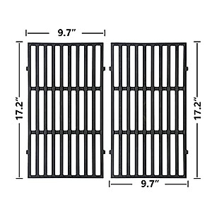 Grill Grates Replacement Part 17.5 Inch for Weber Grills, 7637 Cast Iron Cooking Grate for Weber Spirit & Spirit II 200 Series Spirit e210 Spirit e220, S210, S220, Grill Cooking Grid Replacement