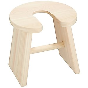 Kiso Craft Wooden Bath Chair, Healing Incense, Made in Japan, Cypress (Foot Height), Width 11.8 x Depth 10.4 x Height 11.8 inches (30 x 26.5 x 3