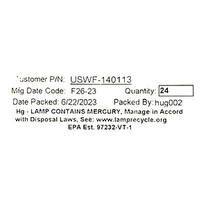 602807 Replacement UV Lamp | Fits the VIQUA F/F+/F4/F4+/F4-V, Pro 15, & UVMax 47 Series UV Systems | Made in the USA, US Water Filters