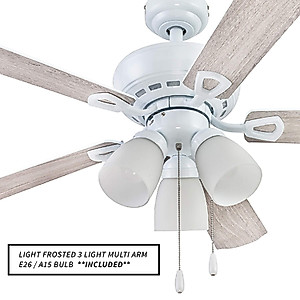 Portage Bay 51444 Miller Park Ceiling Fan, 44, White