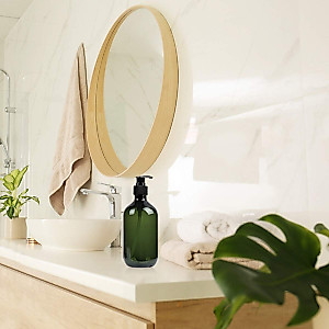 Cabilock Empty Soap Bottles Travel Shampoo Bottles 4Pcs Empty Plastic Cylinder Lotion Bottles Dispenser Refillable Jar for Body Wash Massage Lotion Travel 500ML (Green) Travel Lotion