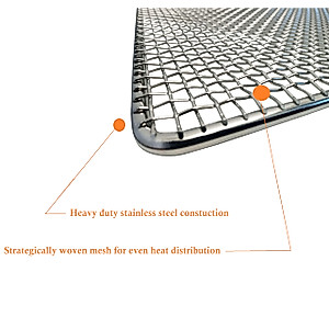OCS Parts 17" x 25" Donut Fryer Screens | Heavy-Duty, Reinforced, Inustrial Grade Stainless Steel Bakery and Donut Fryer Screens for Belshaw, Avalon, and Commercial Donut Fryers (5-Pack)