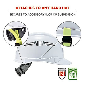 Lanyard with Buckle End, Easily Attaches to Hard Hat, Tools, or Small Valuables, Weight Capacity 2lbs, Ergodyne Squids 3150,Lime