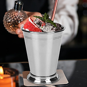Agatige 13.5 Ounce Stainless Steel Mint Julep Cups for Mixed Drinks Party Beer
