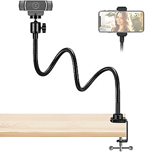 InnoGear 25 Inch Webcam Stand, Flexible Cell Phone Stand Desk Mount Camera Stand Gooseneck for Logitech Webcam BRIO 4K C960 C920 C920S C922 C922x C925e C930 C930e C615 NexiGo N60
