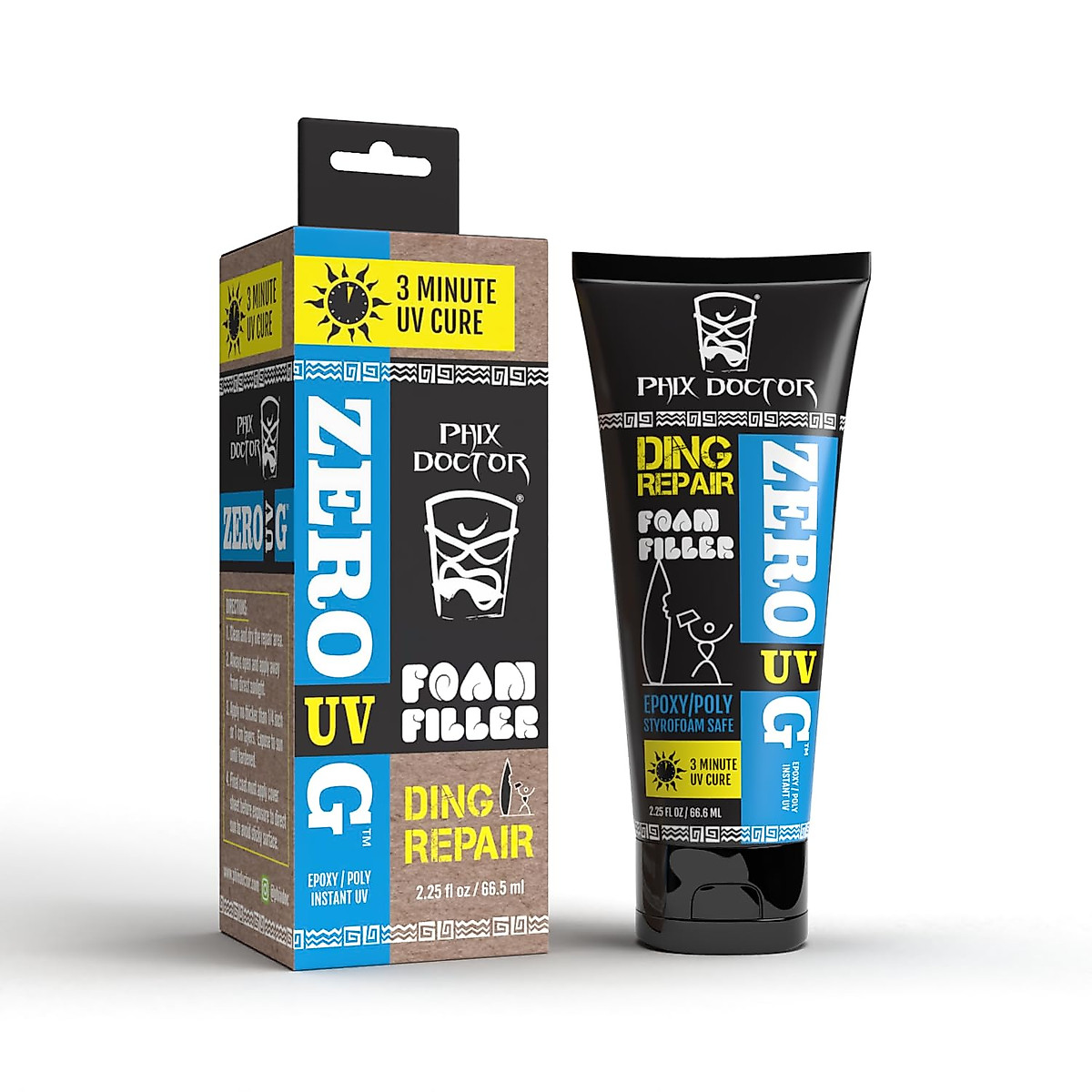 Phix Doctor Zero G UV Foam Filler Epoxy/Poly Surfboard Repair Kit