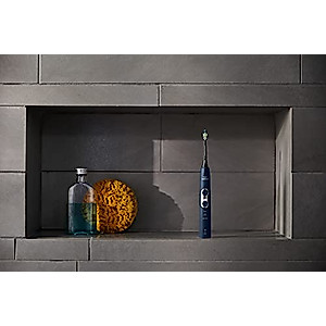 Philips Sonicare ProtectiveClean 6500 Rechargeable Electric Power Toothbrush with Charging Travel Case and Extra Brush Head, Navy Blue, HX6462/07