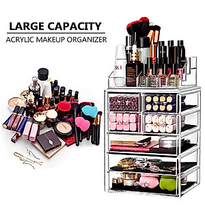 HBlife Makeup Organizer, 360 Degree Rotating Perfume Organizer Clear