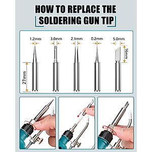 Cordless Soldering Iron Kit for Makita 18v LXT Battery,75W LED Digital Solder Iron Soldering Gun with 5pcs Tips,50g 0.04” Solder Wire for any Hobby Enthusiast (Battery not included)