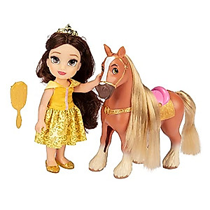 Disney Princess Belle Doll & Phillipe Petite Gift Set, Yellow